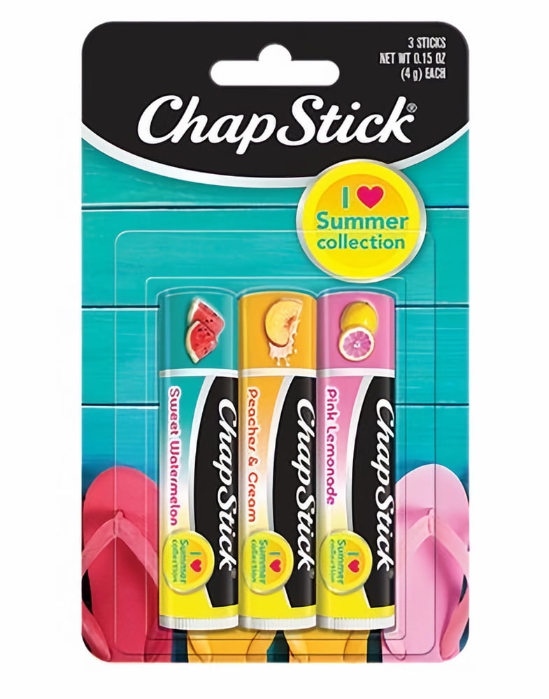 ChapStick I Love Summer Collection Lip Balm Variety Pack, 0.15 Oz, 3 ...