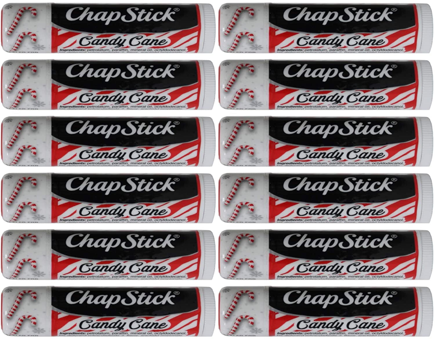 ChapStick Limited Edition Candy Cane, 12-Stick Refill Pack - Walmart.com