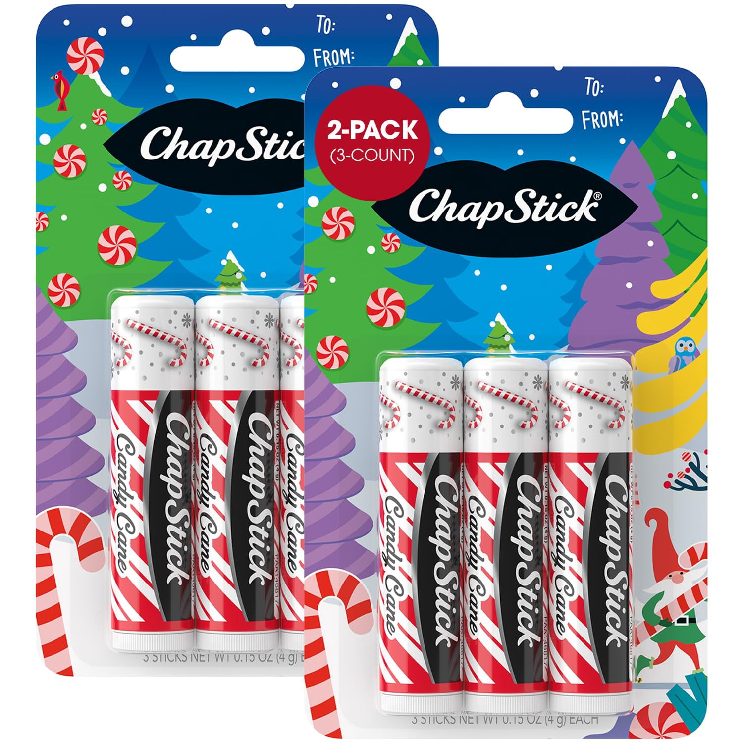 ChapStick Lip Balm, Candy CCF19 Cane, 6-Count - Fresh & Minty Lip ...