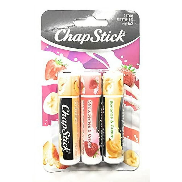 ChapStick Lip Balm Sticks - 3pc Set Includes: Peaches & Cream ...
