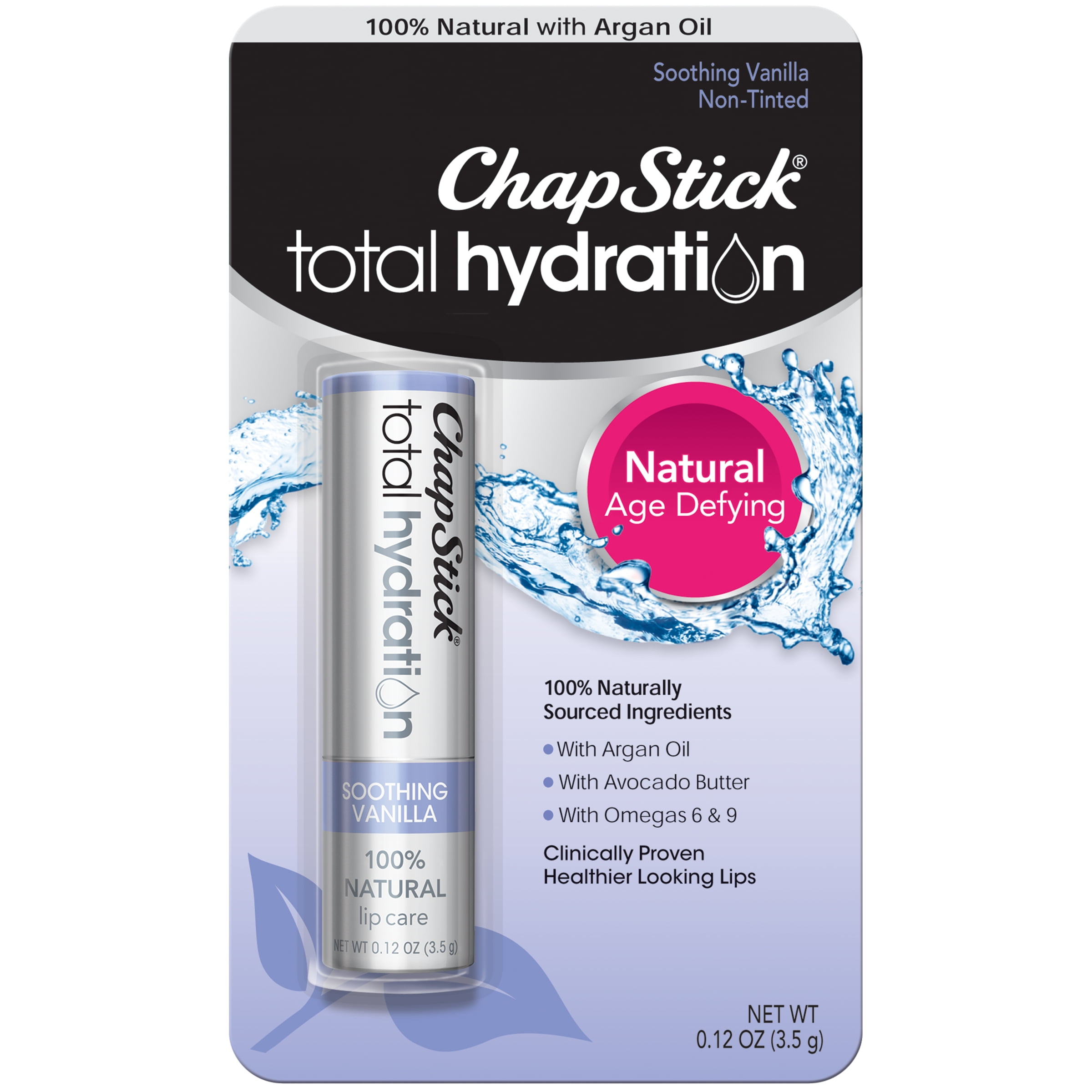 ChapStick Total Hydration Organic Soothing Vanilla Moisturizing Lip ...