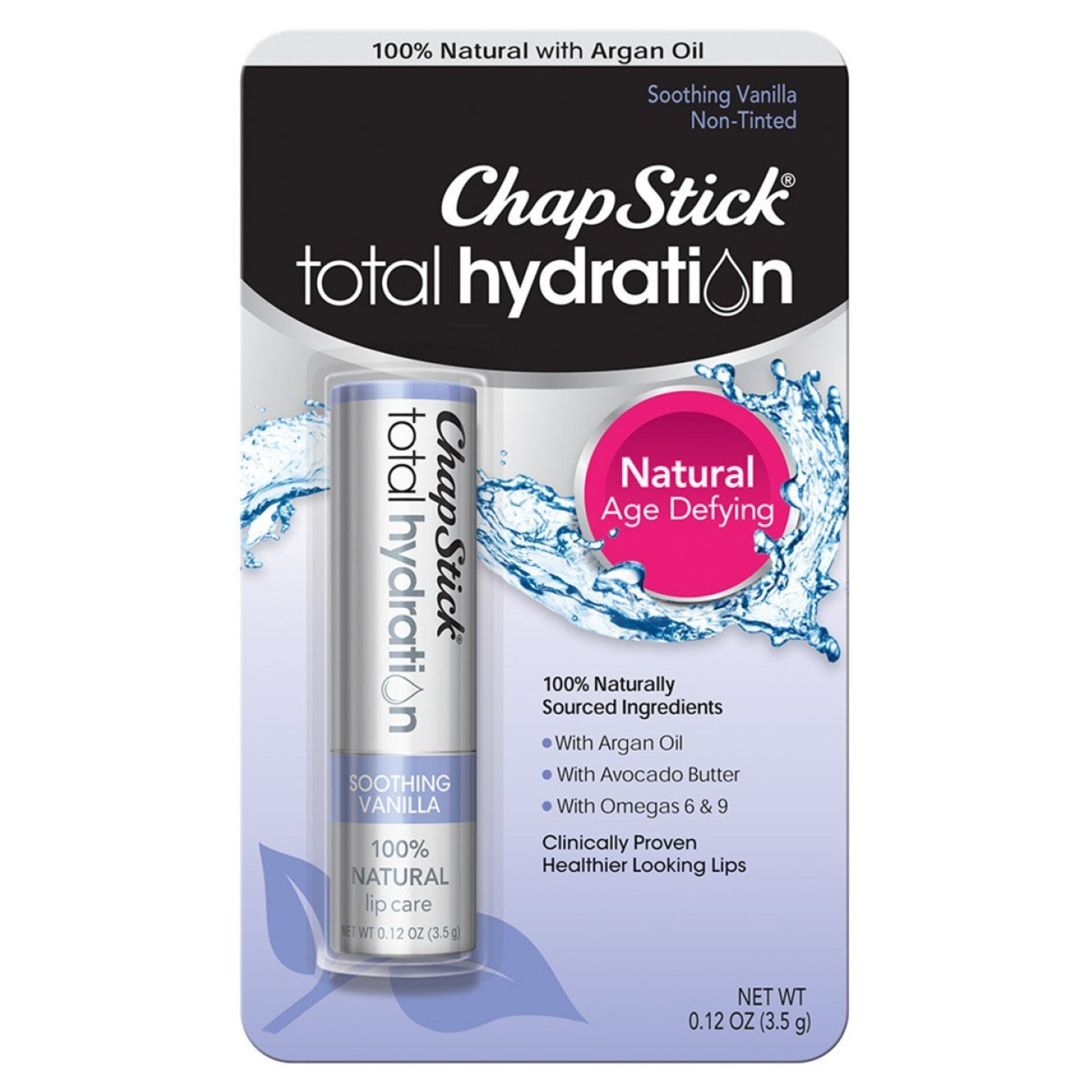 ChapStick Total Hydration Organic Soothing Vanilla Moisturizing Lip ...