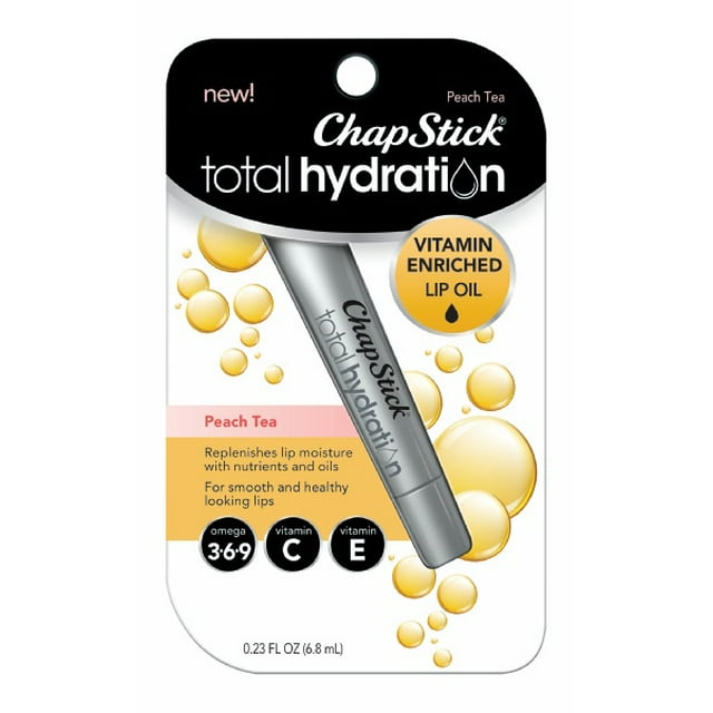 ChapStick Total Hydration Vitamin Enriched Lip Oil, Peach Tea - Walmart.com