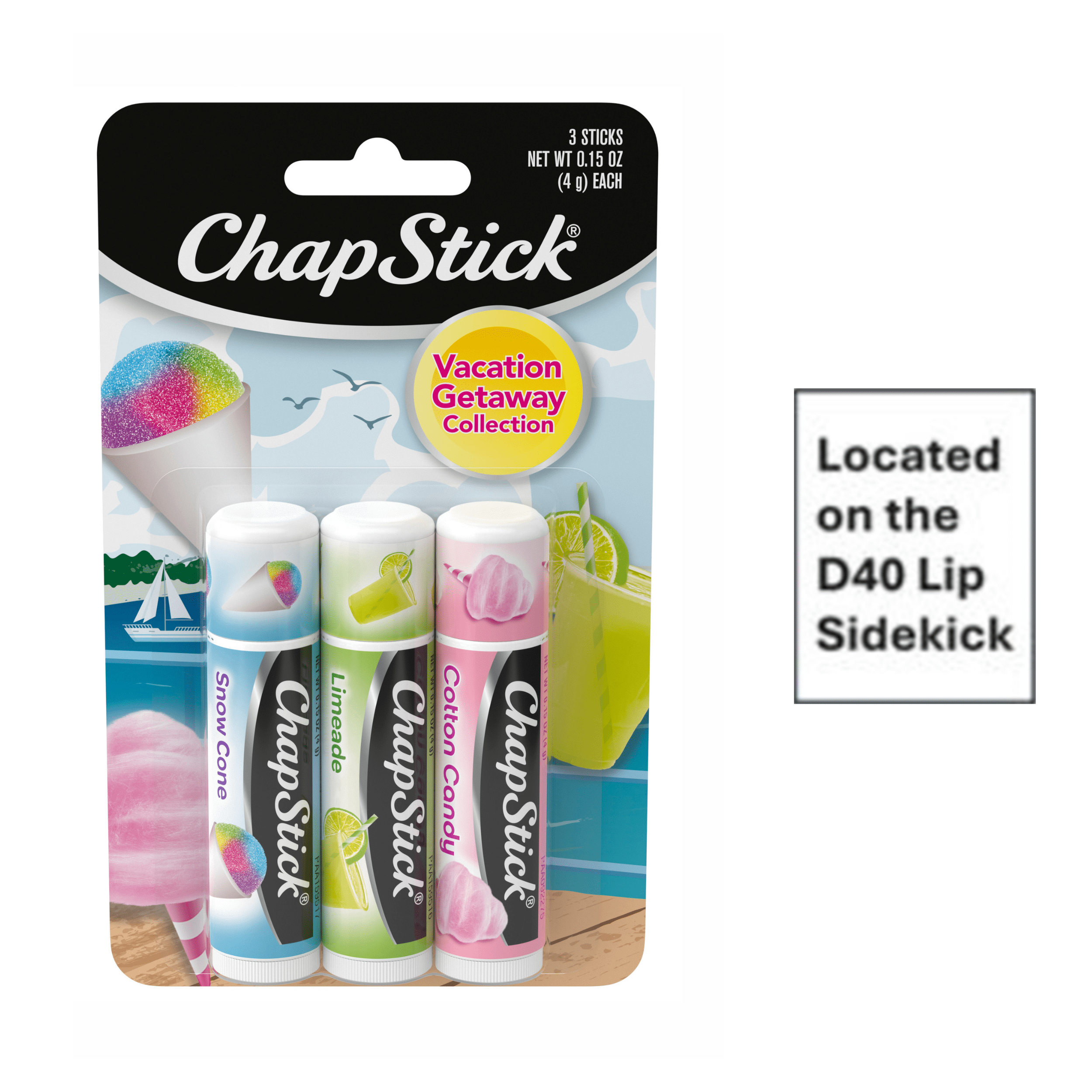 ChapStick Lip Care Set, Vacation Getaway Collection 3-Pack – Snow Cone ...