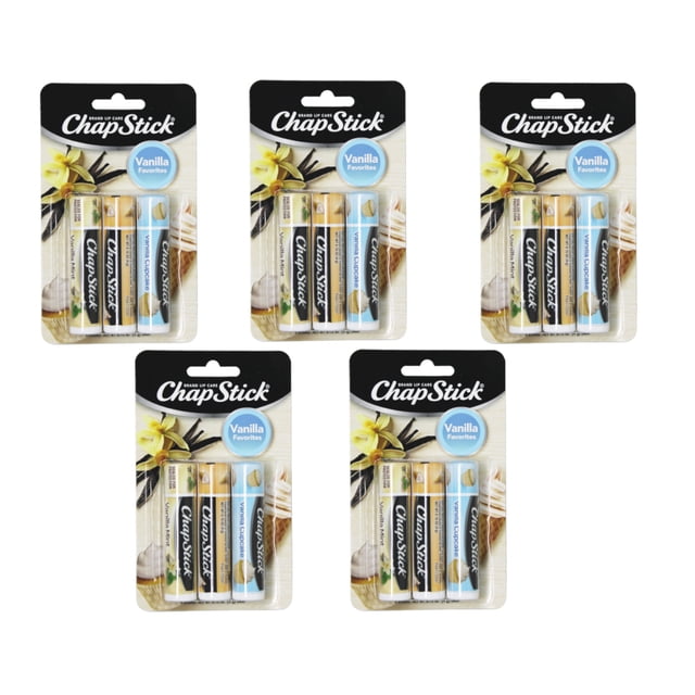 ChapStick Vanilla Favorites Flavored Lip Balm, 0.15 oz, Pack of 3 ...