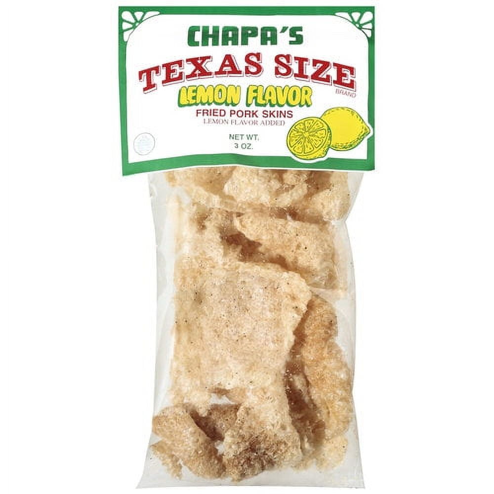 Chapa's Texas Size Lemon Flavor Fried Pork Skins, 3 Oz. - Walmart ...