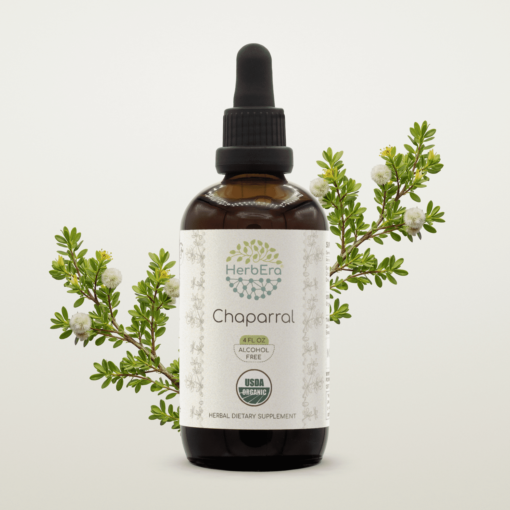 HerbEra Chaparral Tincture, Organic Herbal Dietary Supplement for Detox ...
