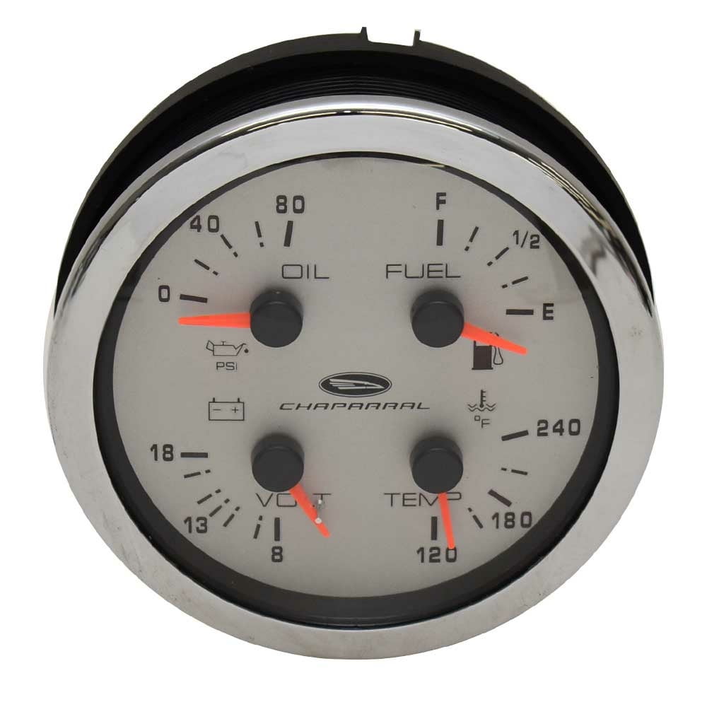 Chaparral Boat Multi-Function Gauge 63176 | Silver Oversized 4 1/4 Inch ...