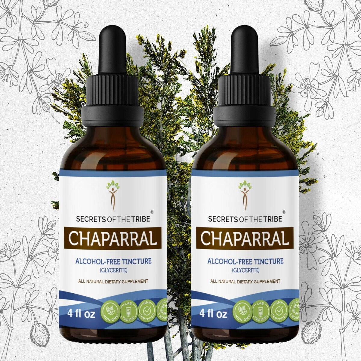 Secrets Of The Tribe Chaparral Tincture Dietary Supplement, Natural ...