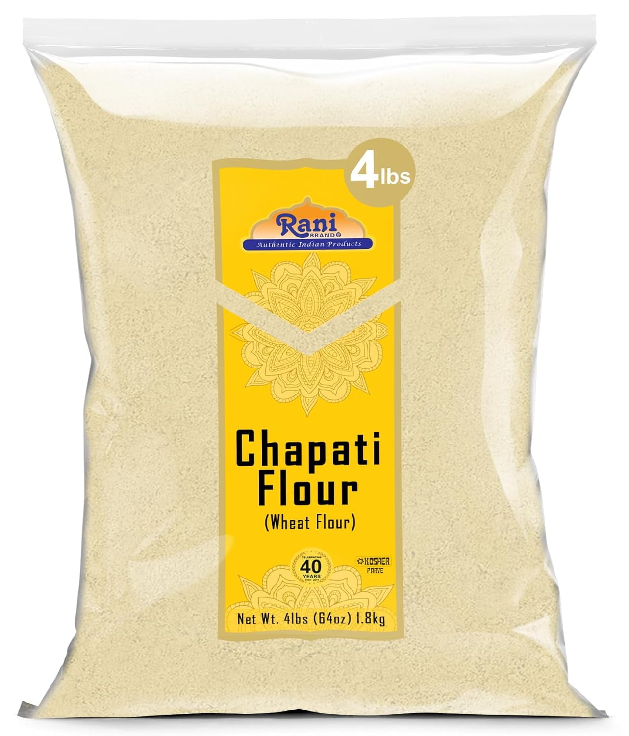 Chapati Flour (100% Pure Whole Wheat Atta), For Making Roti & Breads ...