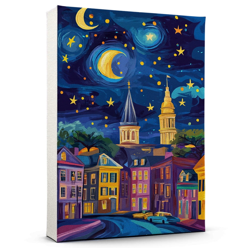 Chapeau Travel Canvas Prints, Quebec Starry Night Travel decor, Chapeau ...