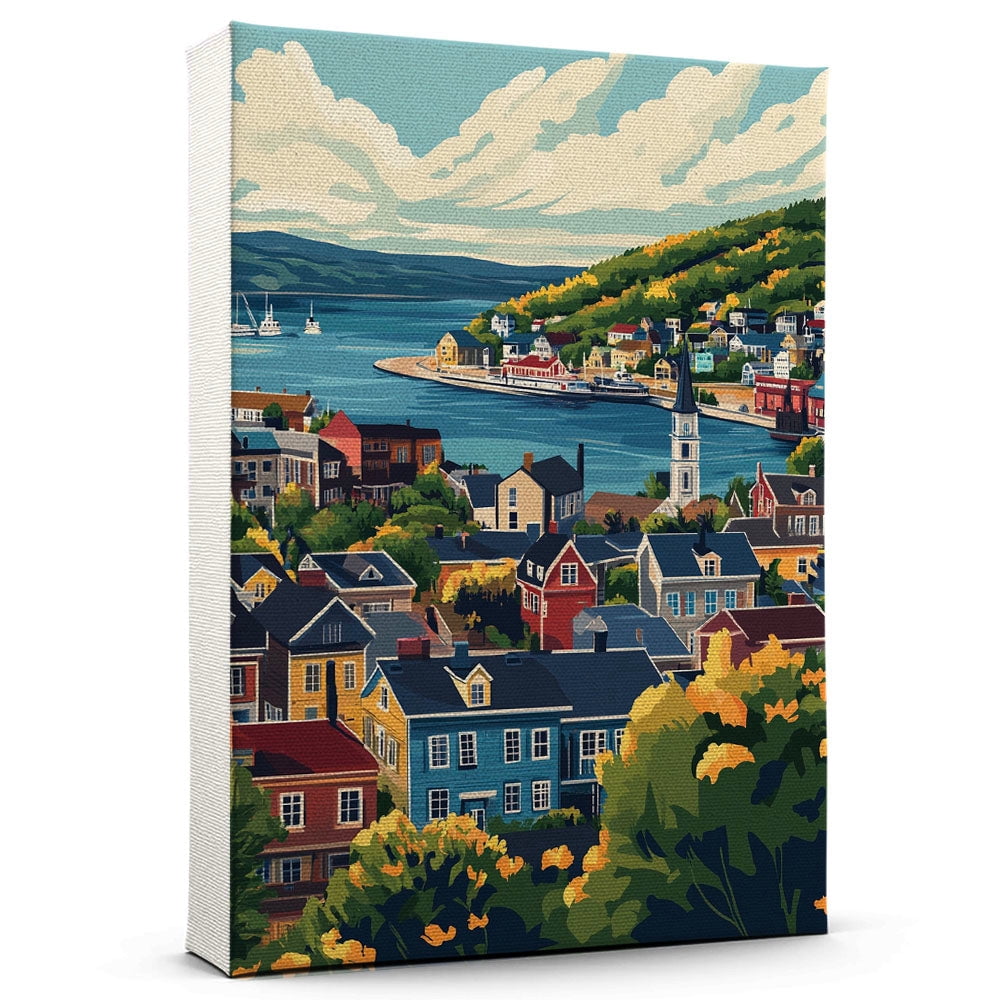 Chapeau Vintage Travel Canvass, Quebec Canvas Wall Art, Chapeau Canvas ...