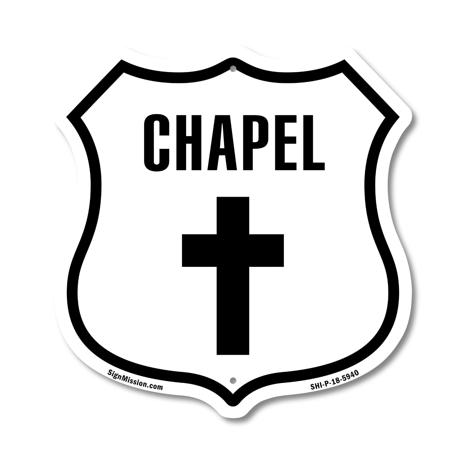 Chapel (2 Pack) 18 inch X 18 inch Shield Shaped Commercial Grade ...