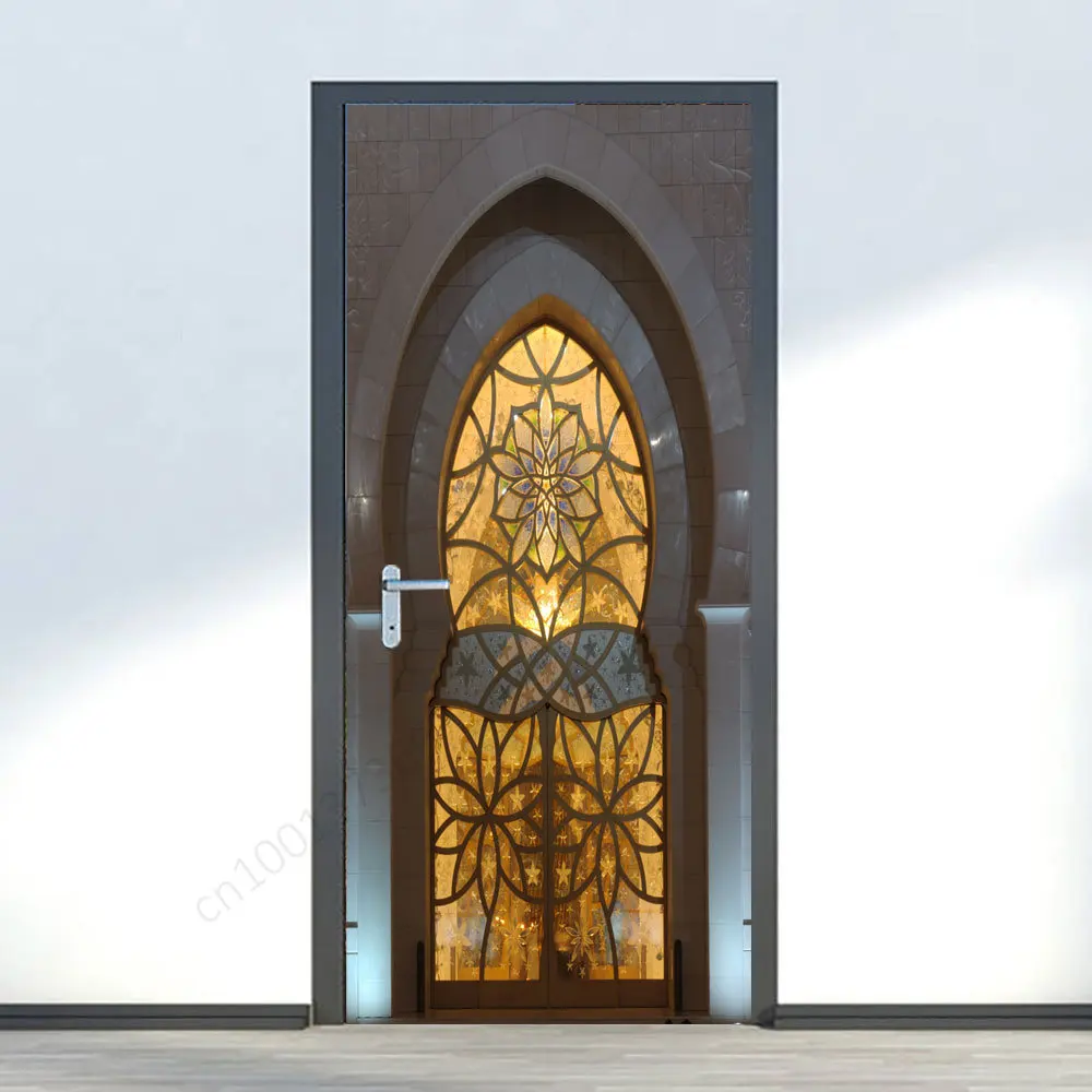 Chapel Arch Design Door Stickers Islamic Muslim Festival Ramadan ration ...