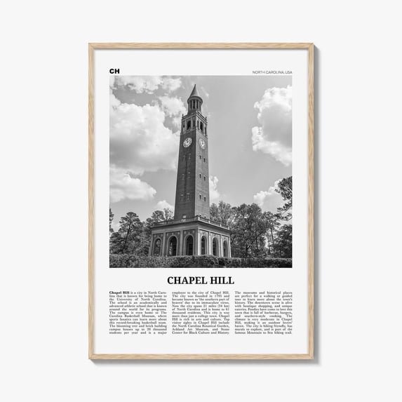 Chapel Hill Black And White Morehead-Patterson Bell Tower Photo ...