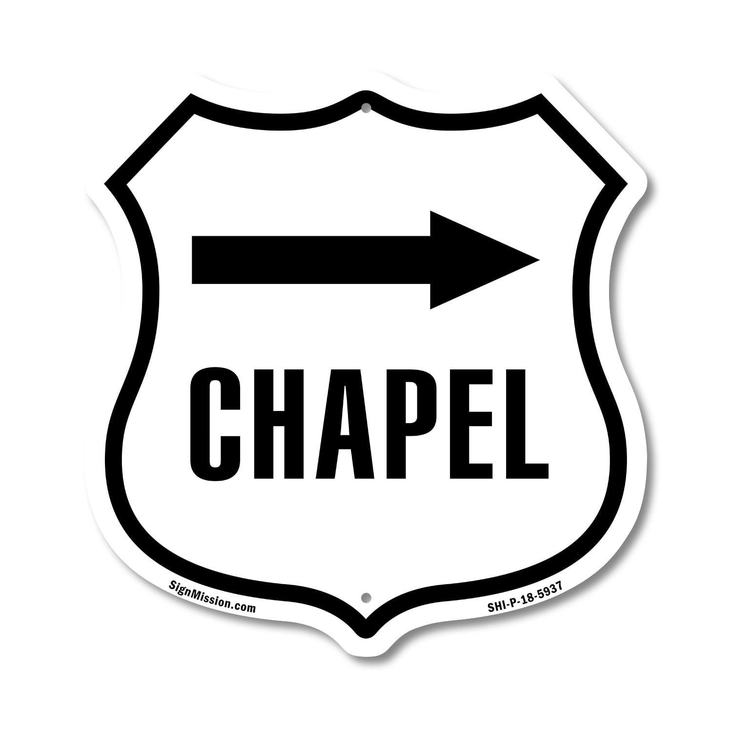 Chapel Right (5 Pack) 12 inch X 12 inch Shield-Shaped Rust-Free ...