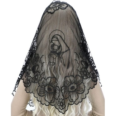 HeroNeo Lace Church Veils Head Covering Latin Mass Mantilla Veils ...