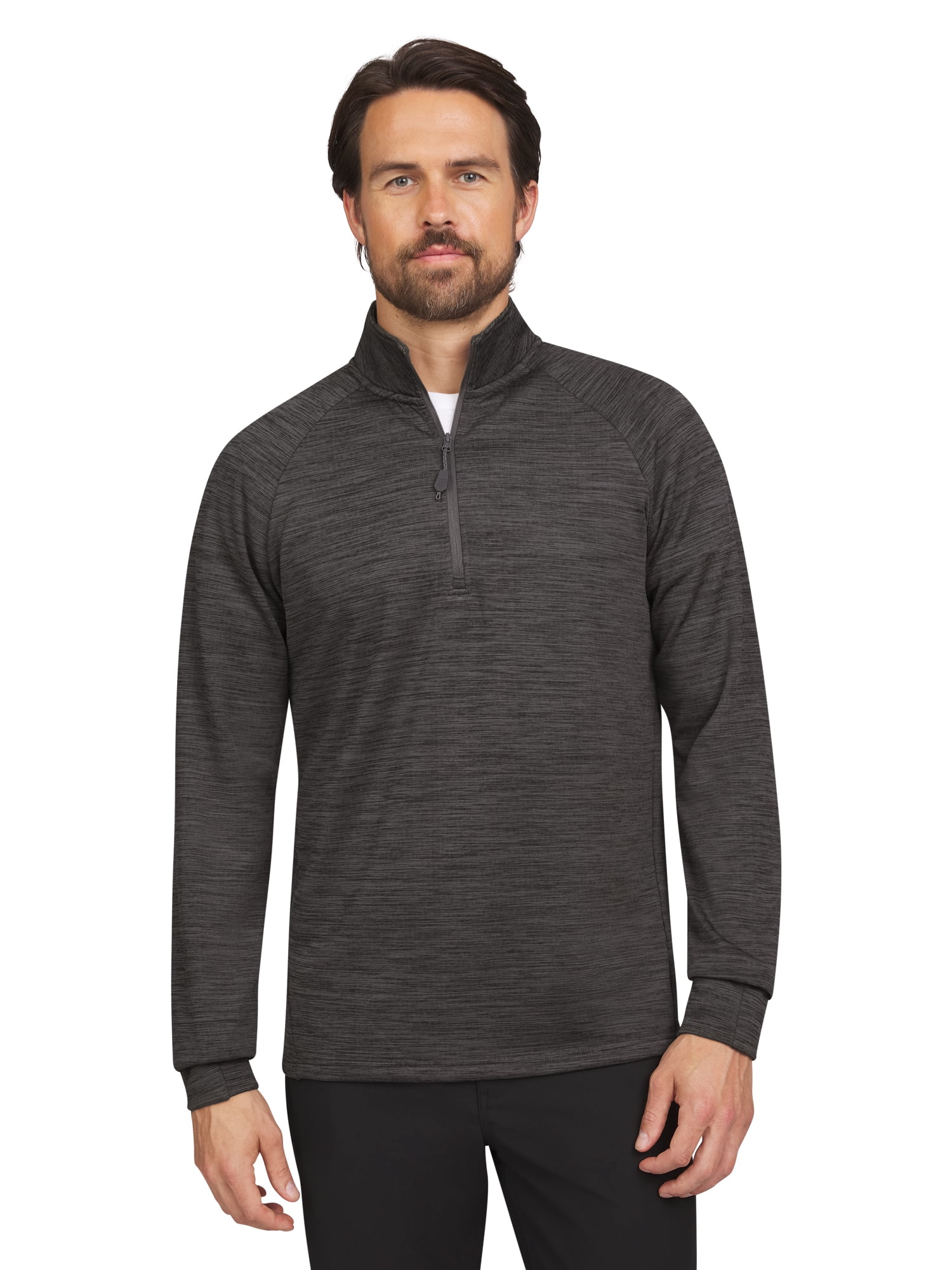 Chaps Golf Men's & Big Men's Jacquard Quarter Zip Sweater, Sizes S-5XL ...