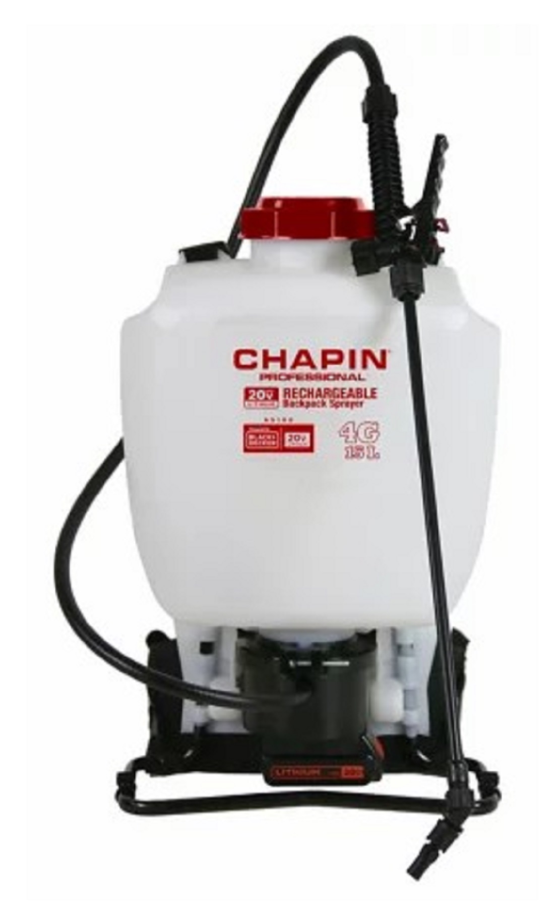 Chapin 63102 Rechargeable Battery 20V Lithium-Ion 4 gal. Backpack Tank ...