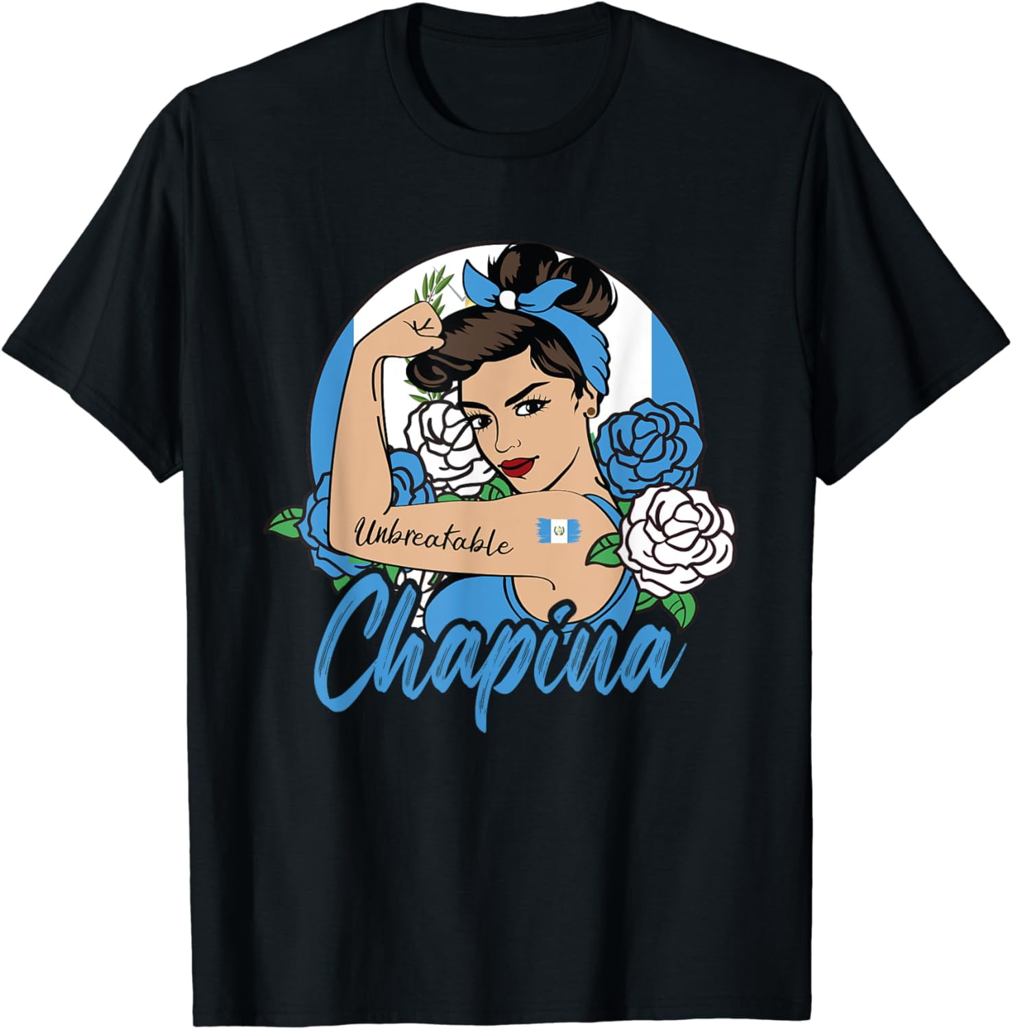 Chapina Guatemala Girl Guatemalan Mujer Guatemalteca flag T-Shirt ...