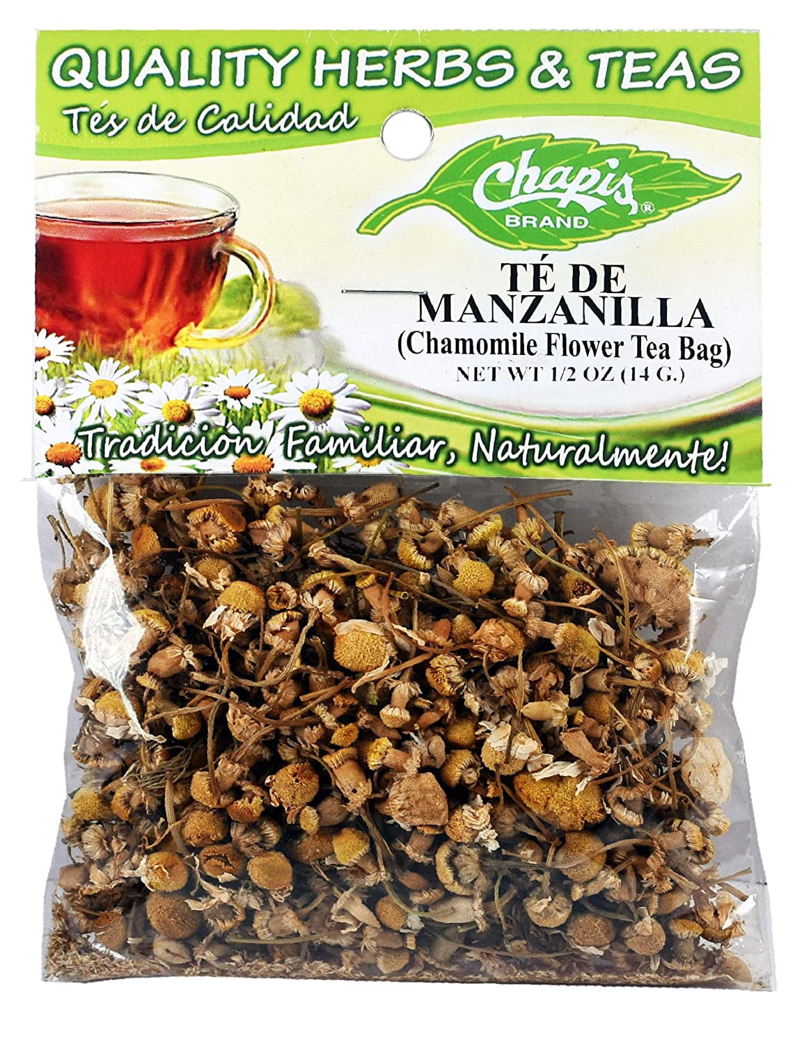 Chapis Chamomile Tea/Hierba Manzanilla-Chamomile Dried Natural Herbs Net Wt. 1/2 oz. (14 g) (3 ...
