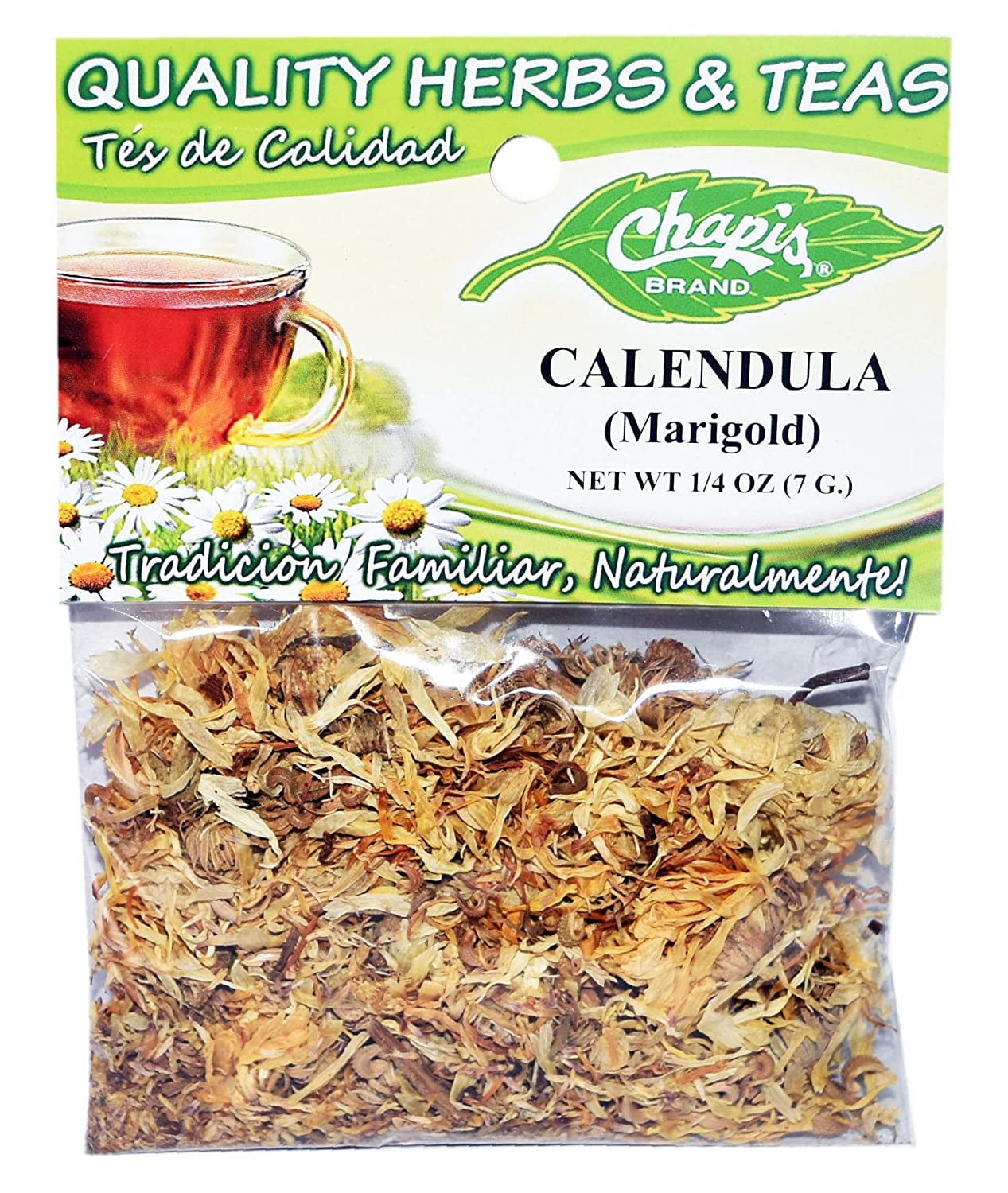 Chapis Tea/Hierba Calendula-Dried Natural Leaves Herbs Net Wt. 1/4 oz ...