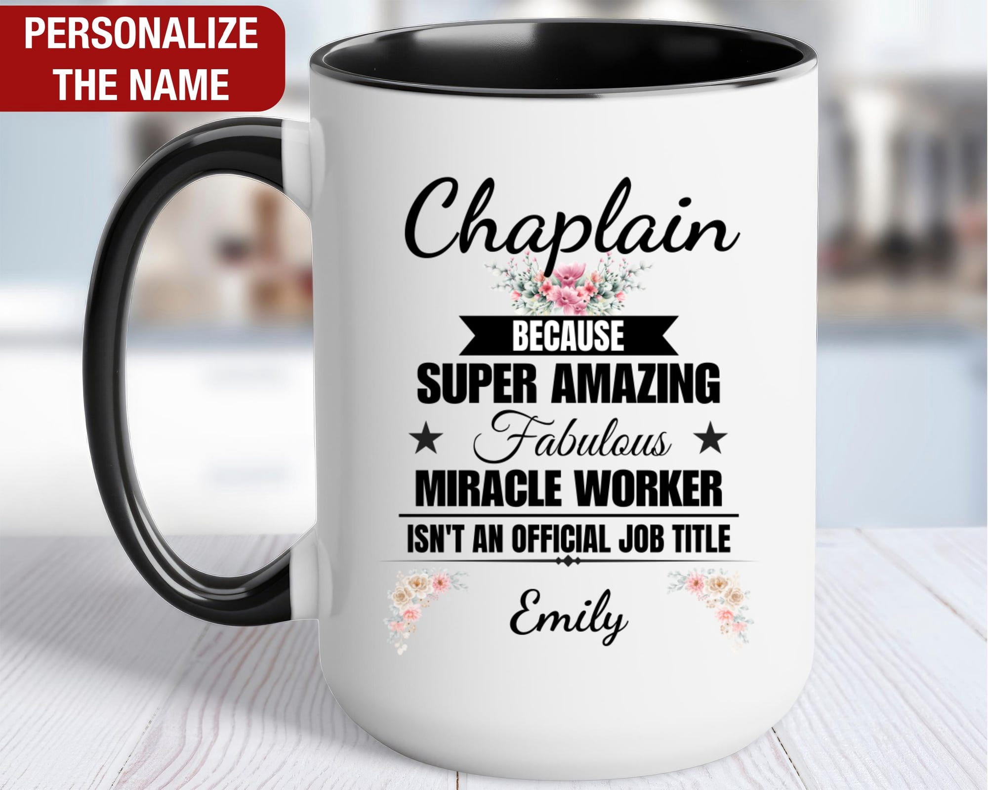Chaplain Personalized Gift for Her Chaplain Mug for Women Chaplain ...