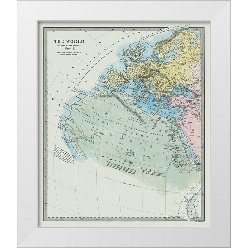 Chapman 12x14 White Modern Wood Framed Museum Art Print Titled - World ...