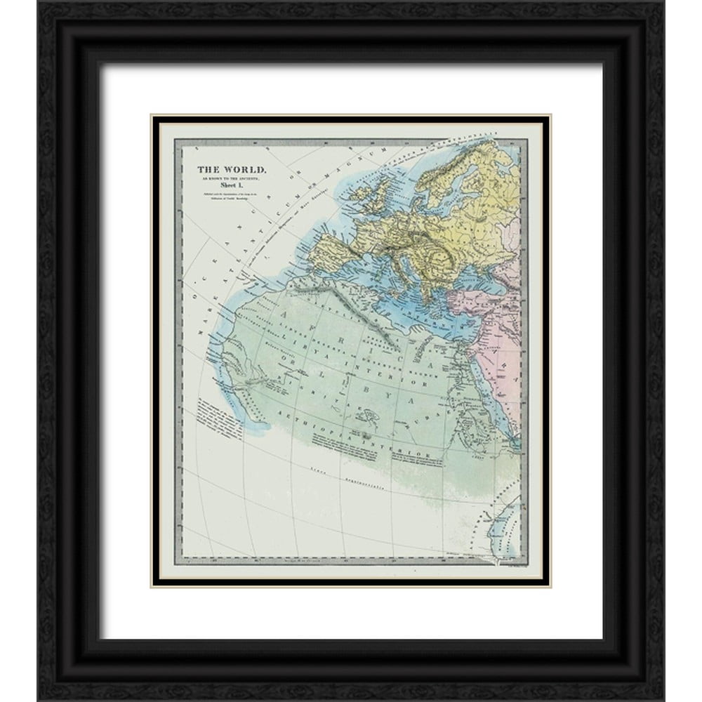 Chapman 15x17 Black Ornate Wood Framed with Double Matting Museum Art ...