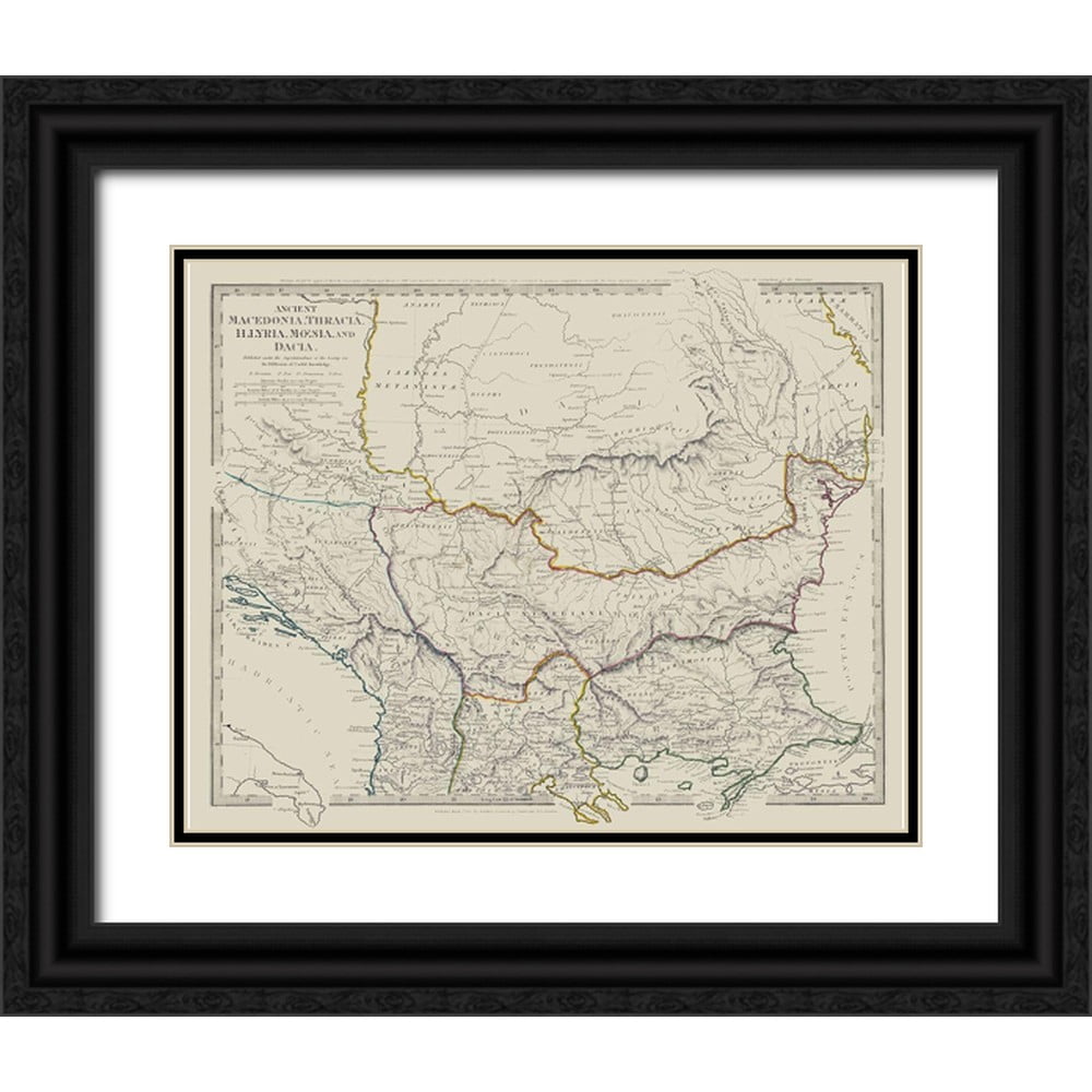 Chapman 32x26 Black Ornate Wood Framed with Double Matting Museum Art ...