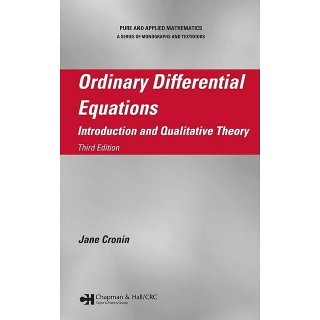 Chapman & Hall/CRC Pure and Applied Math Ordinary Differential Equations: Introduction and ...
