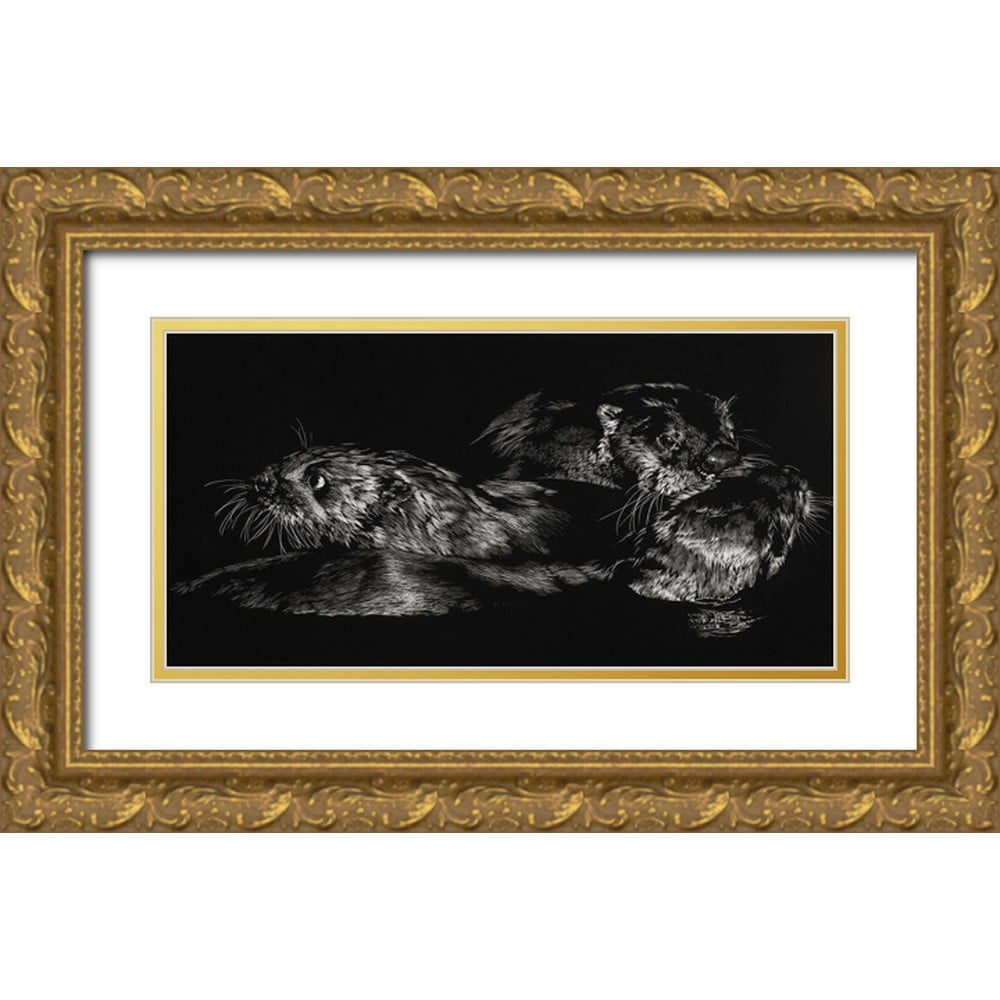 Chapman, Julie T. 18x11 Gold Ornate Wood Framed with Double Matting ...
