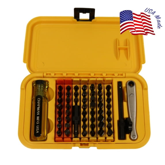 Chapman MFG Master Kit 5575 64 Part Screwdriver Set Mini Ratchet USA ...