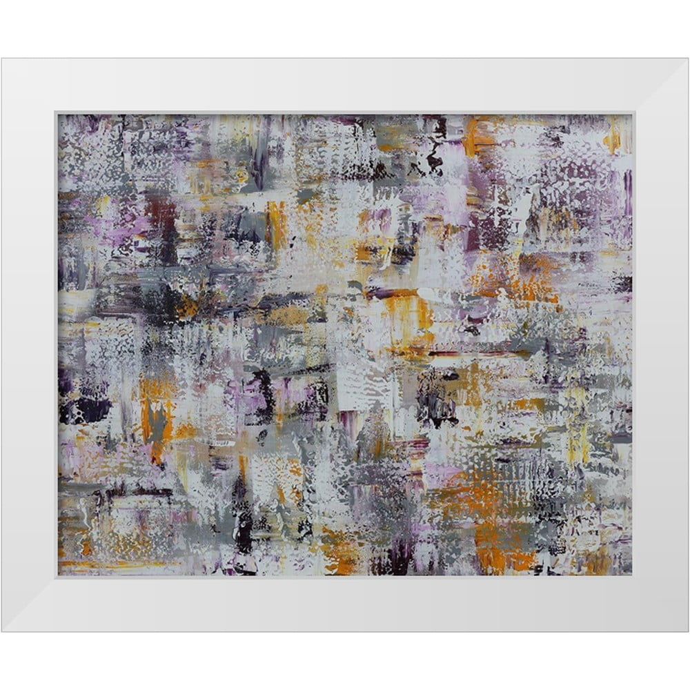 Chapman, Marcy 14x12 White Modern Wood Framed Museum Art Print Titled - Gold Purple Grey ...