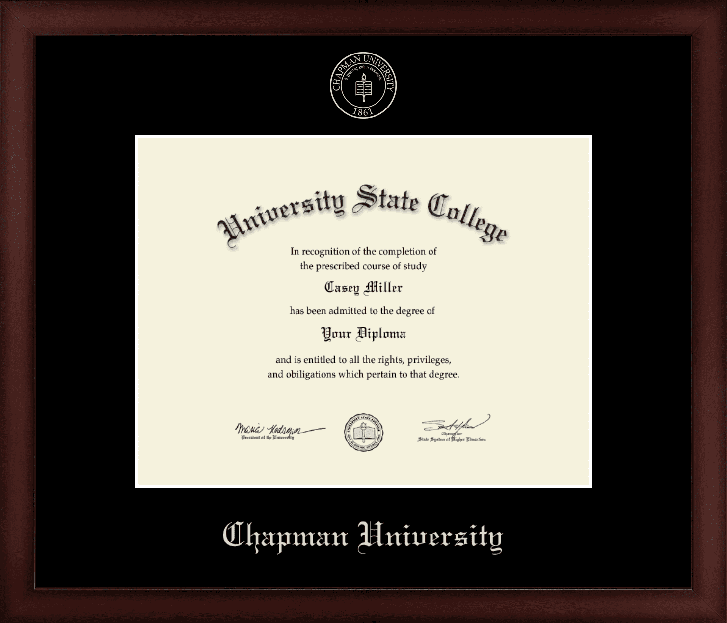 Chapman University Diploma Frame, Document Size 11" x 8.5" - Walmart.com