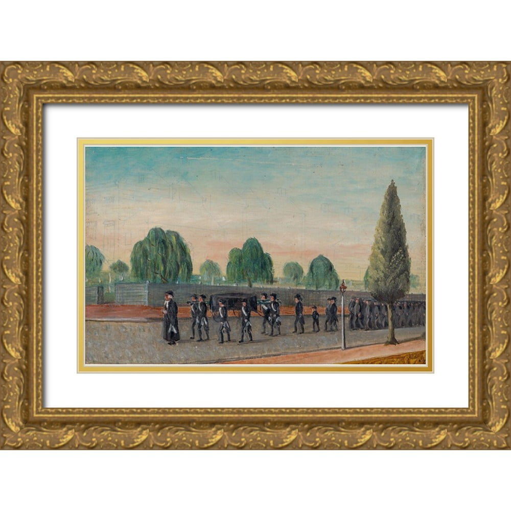 Chappel, William P. 14x10 Gold Ornate Wood Framed with Double Matting ...