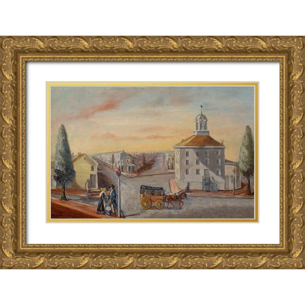 Chappel, William P. 14x11 Gold Ornate Wood Framed with Double Matting ...