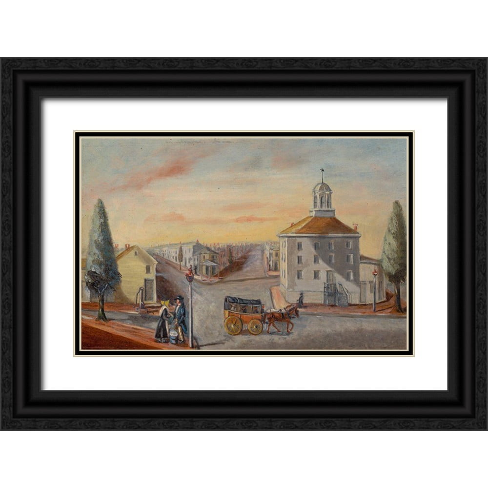 Chappel, William P. 24x17 Black Ornate Wood Framed with Double Matting ...