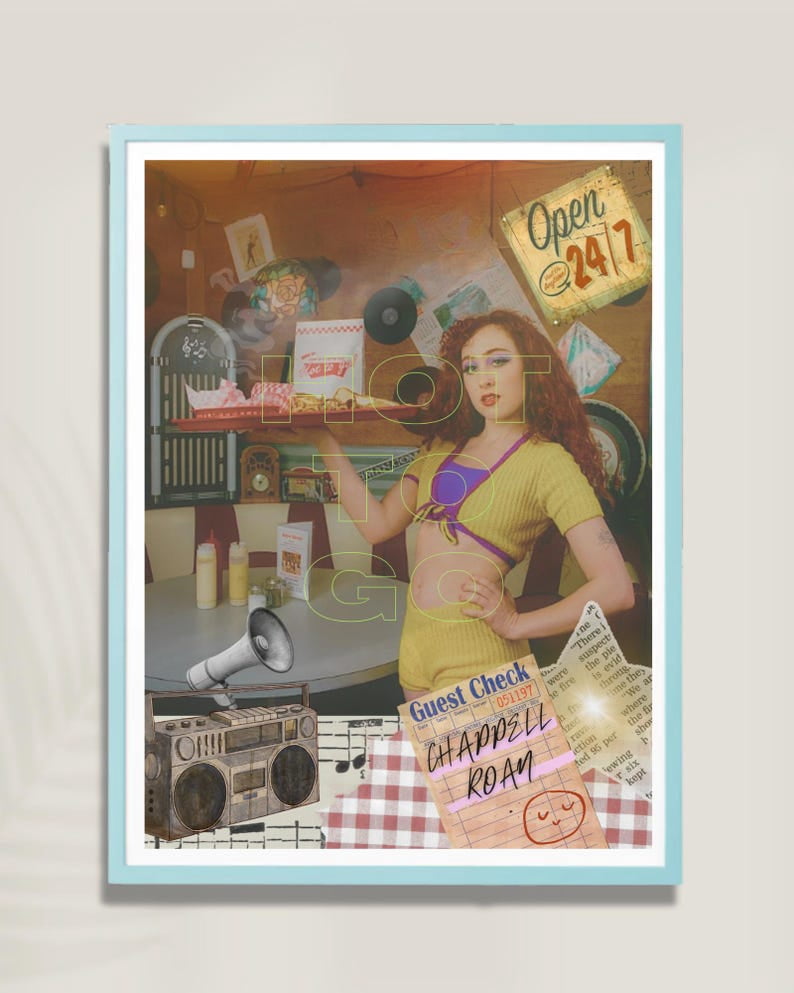 Chappell Roan HOT TO GO Retro Diner Poster Wall Art - 16X24 UNFRAMED ...