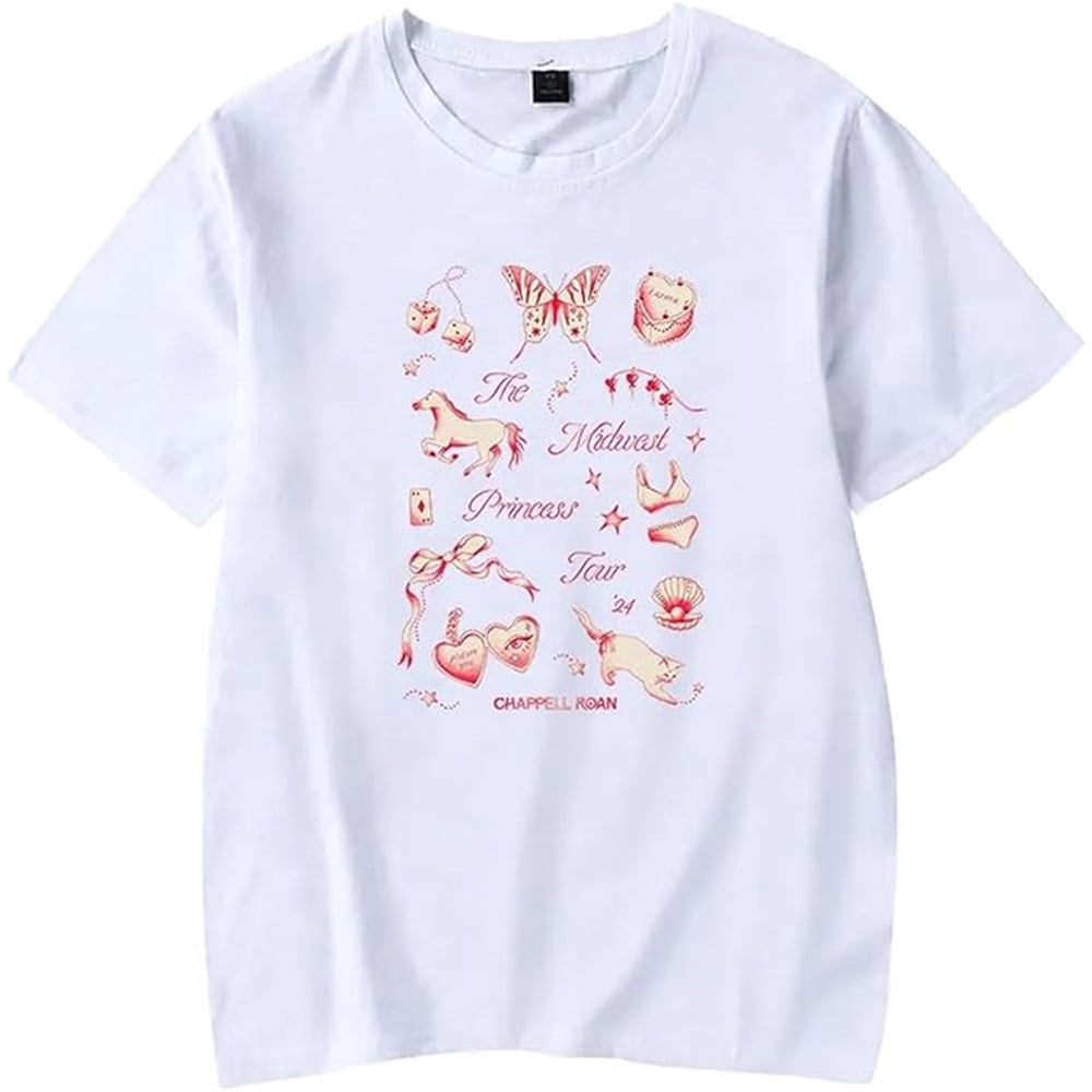 Chappell Roan Midwest Princess Tour Merch T-Shirts Unisex Short Sleeve ...