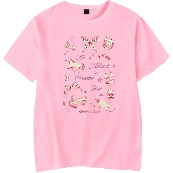 Chappell Roan Midwest Princess Tour Merch T-Shirts Unisex Short Sleeve ...