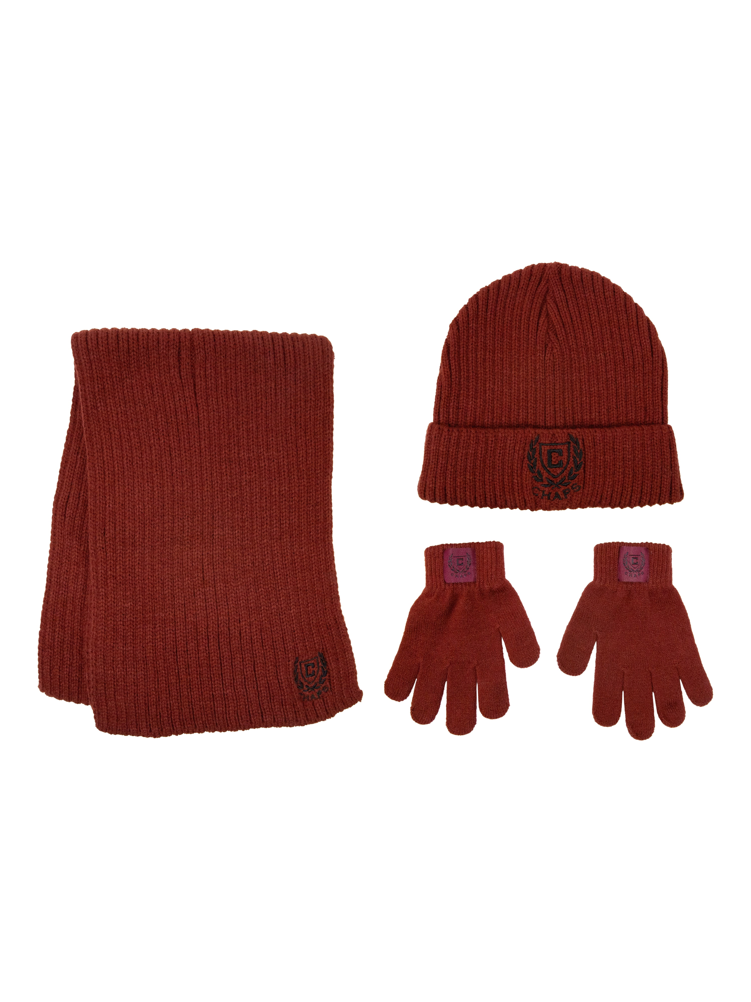 Chaps Boys Crest Hat - Burgundy 3 Piece Set - Size - Walmart.com
