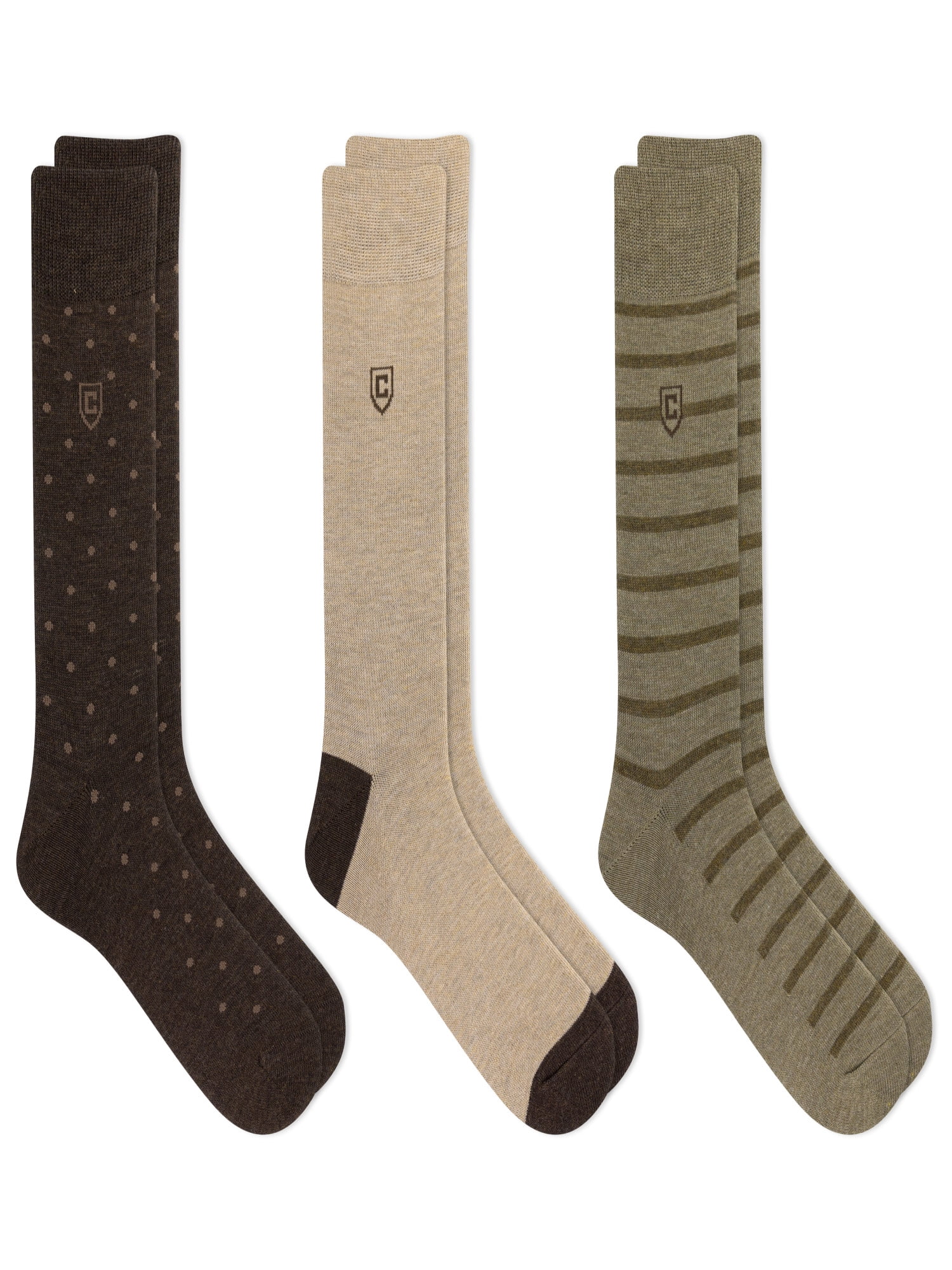 Chaps Classic Dress Dot Crew Socks , Pack Of 3 - Walmart.com