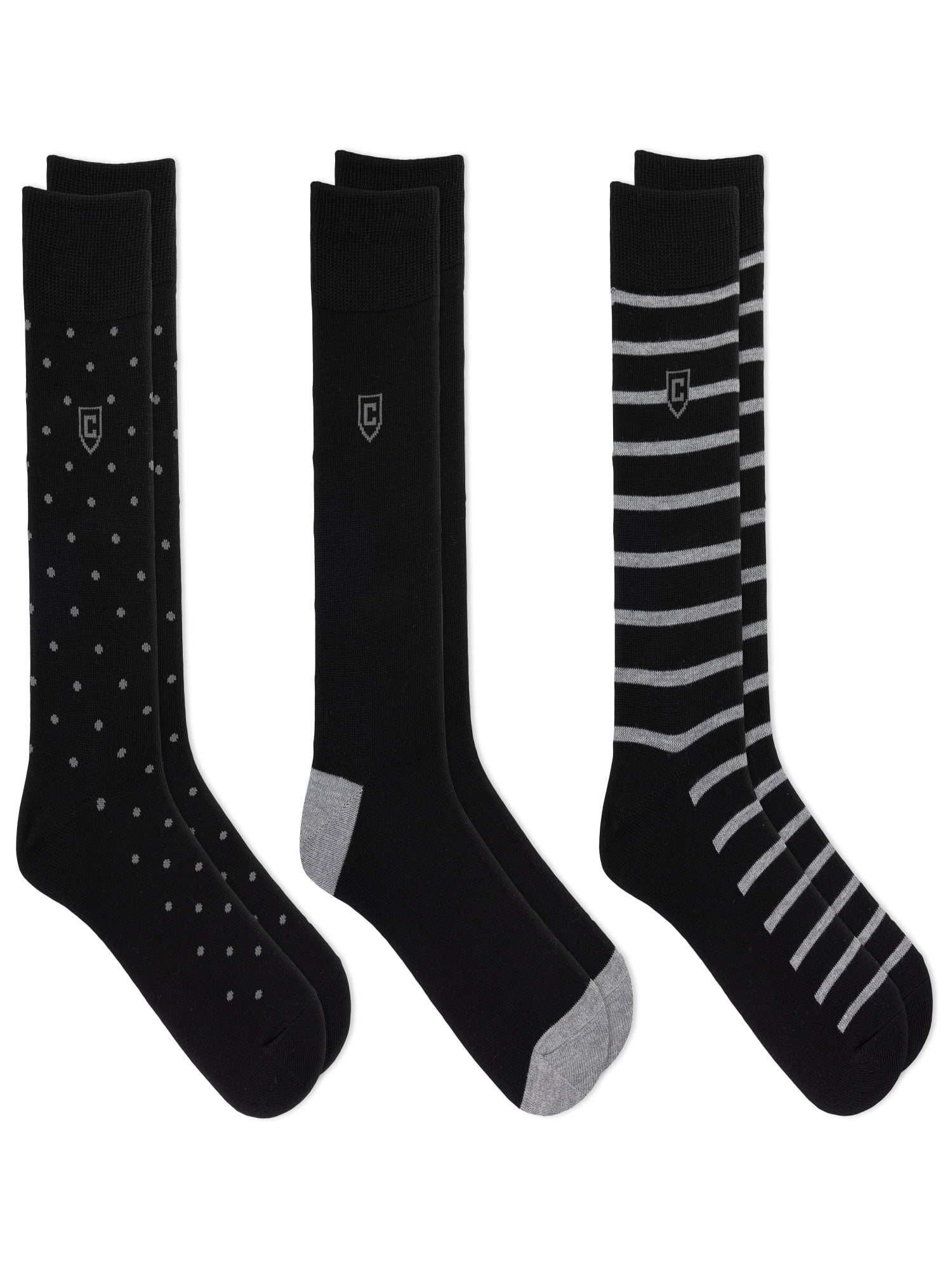 Chaps Classic Dress Dot Crew Socks , Pack Of 3 - Walmart.com