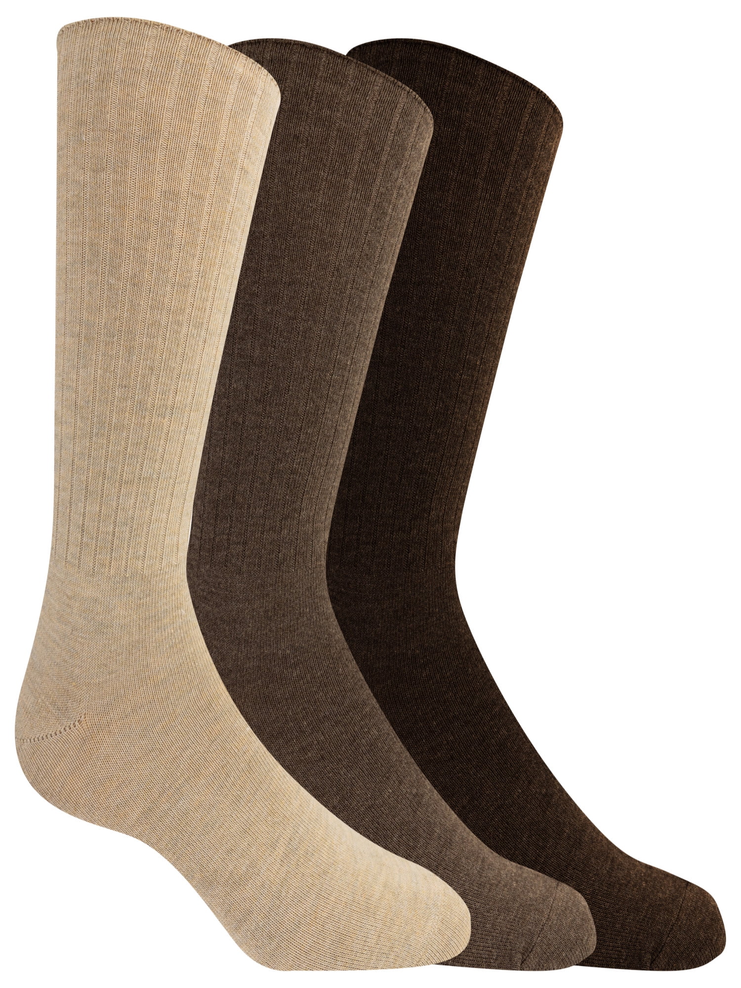 Chaps Classic Ribbed Crew Socks 3-Pair Pack Reinforced Heel and Toe ...