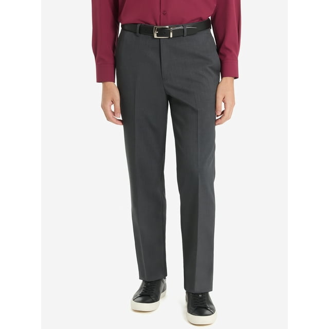 Chaps Flat Front Men's Solid Classic Fit Tailored Suit Separate Pant ...