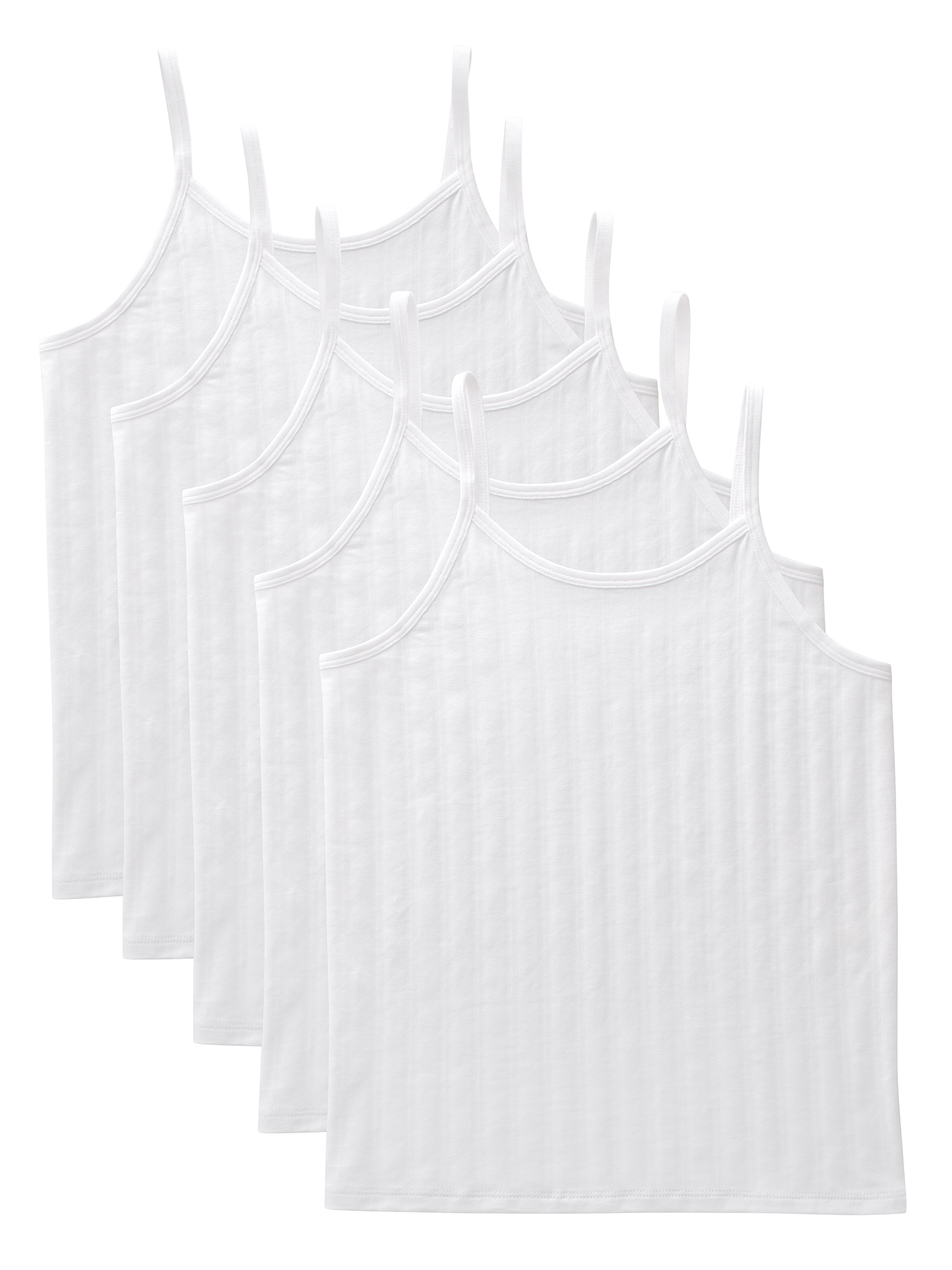 Chaps Girls' Breathable Cotton Stretch Camis, 5 Pack, Sizes (XS-XL ...