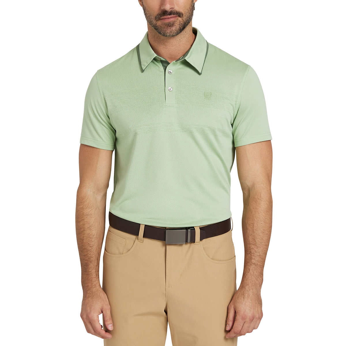 Chaps Golf Men's 4 Way Stretch Breathable Short Sleeve Polo, Green XL ...