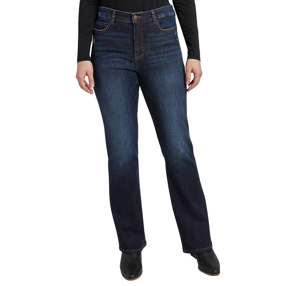 Chaps Women's Bootcut Jeans (Dark Blue, 8) - Walmart.com