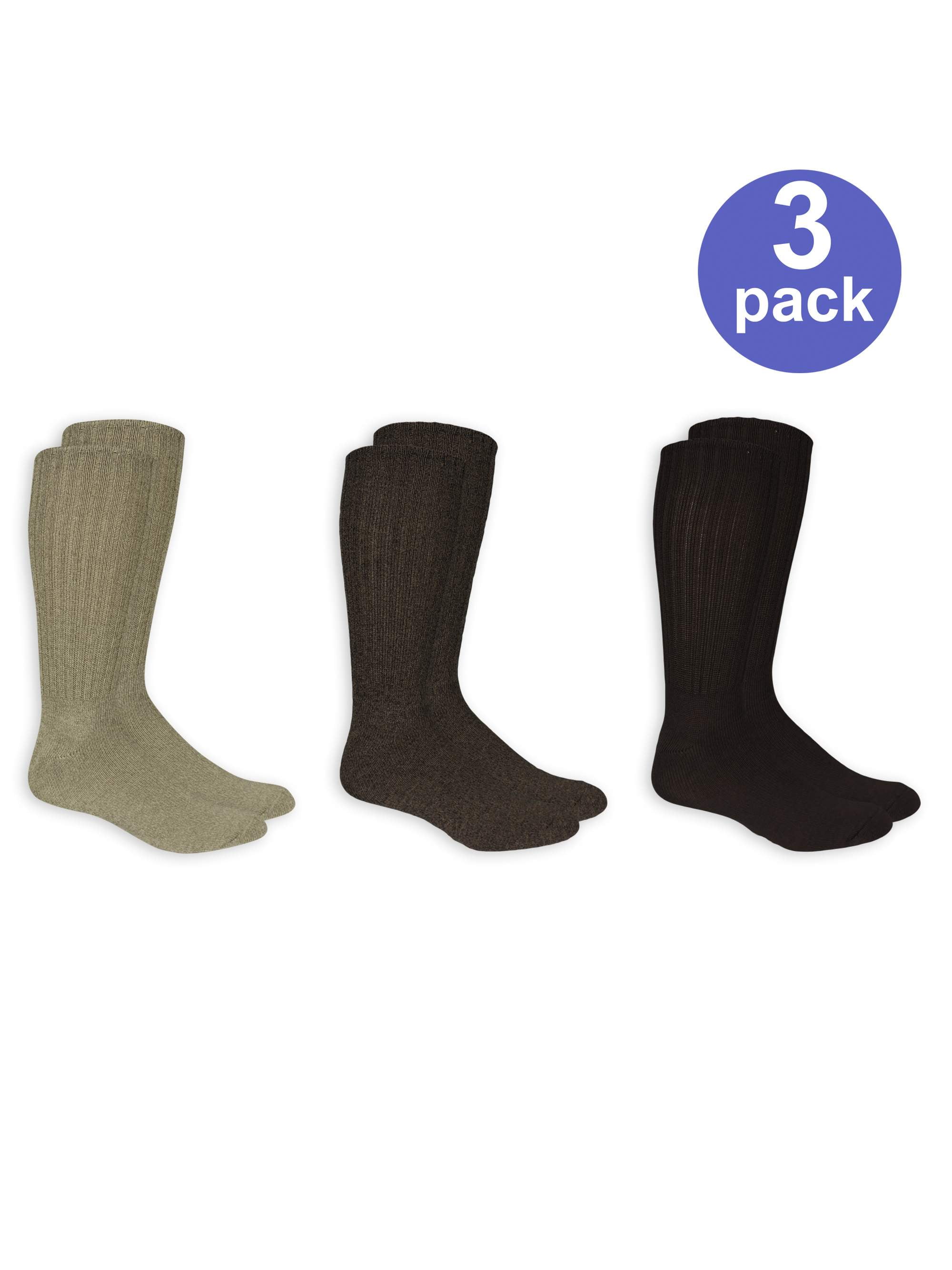 Chaps Marled True Rib Crew Socks, 3 Pairs - Walmart.com